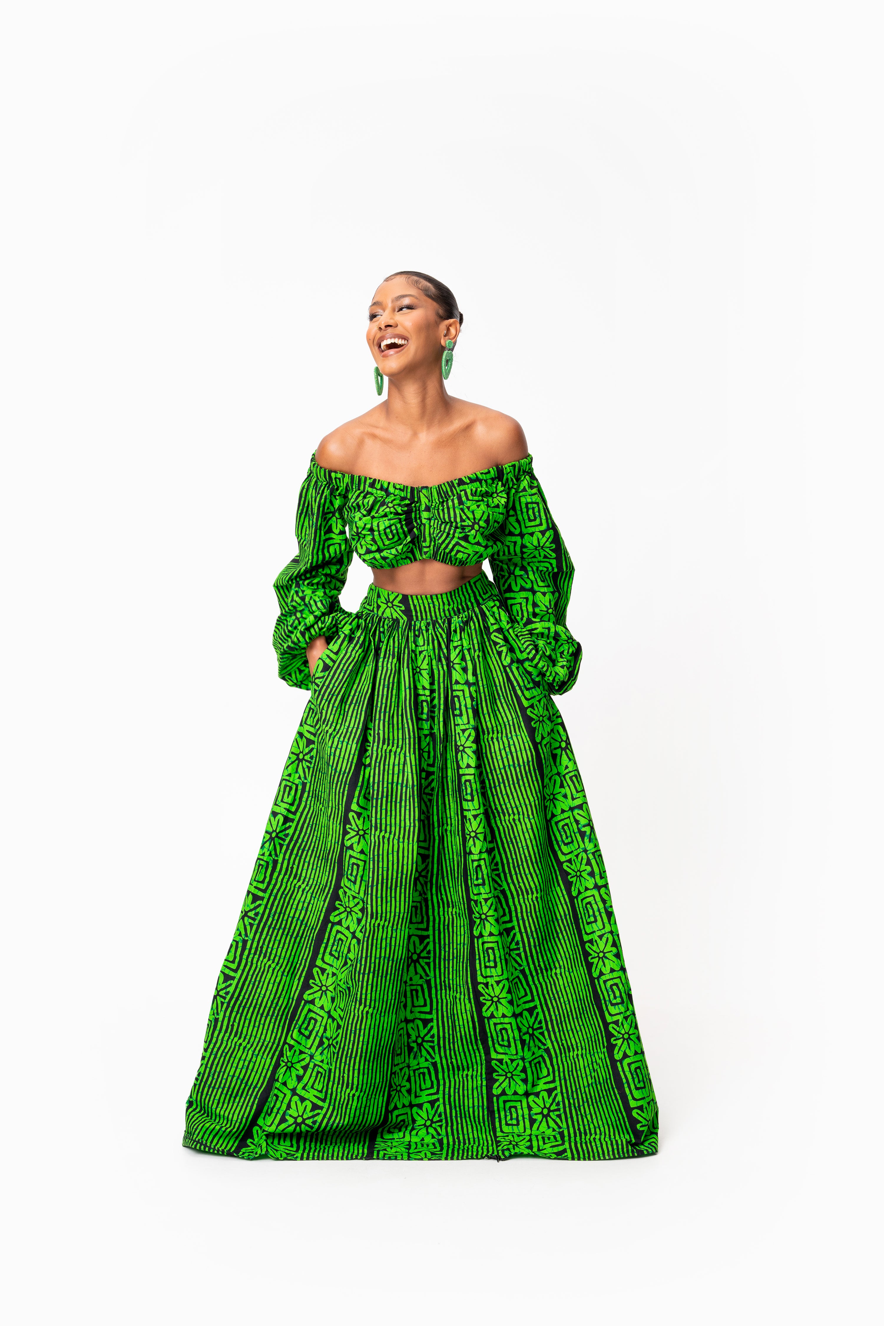 MAALI African Print Maxi Skirt – OFUURE