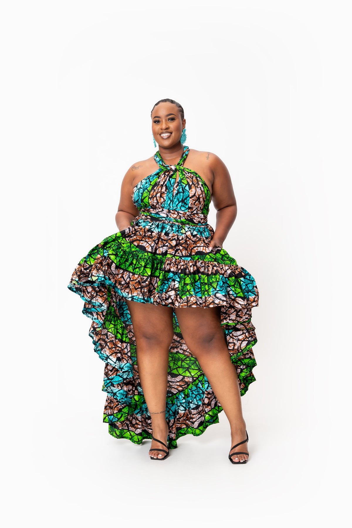 ADA African Print Hi-low Infinity Dress – OFUURE