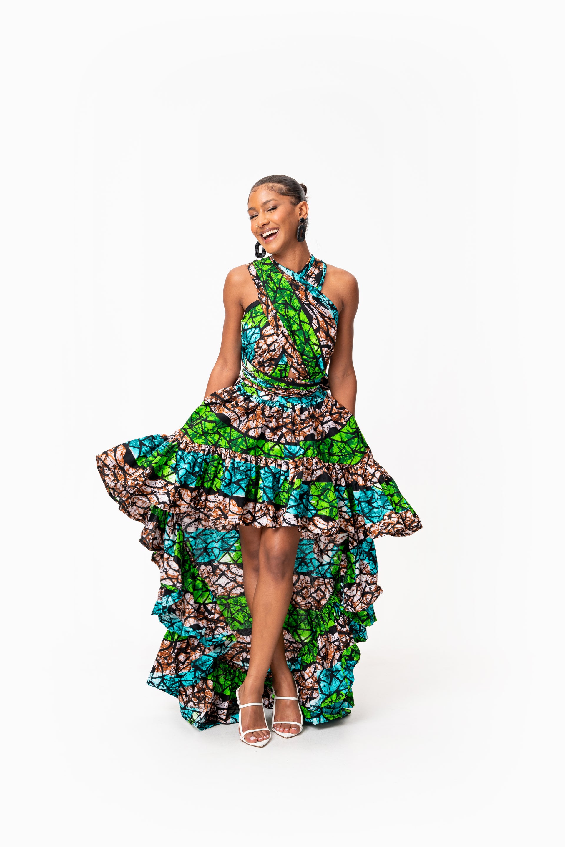 ADA African Print Hi-low Infinity Dress – OFUURE
