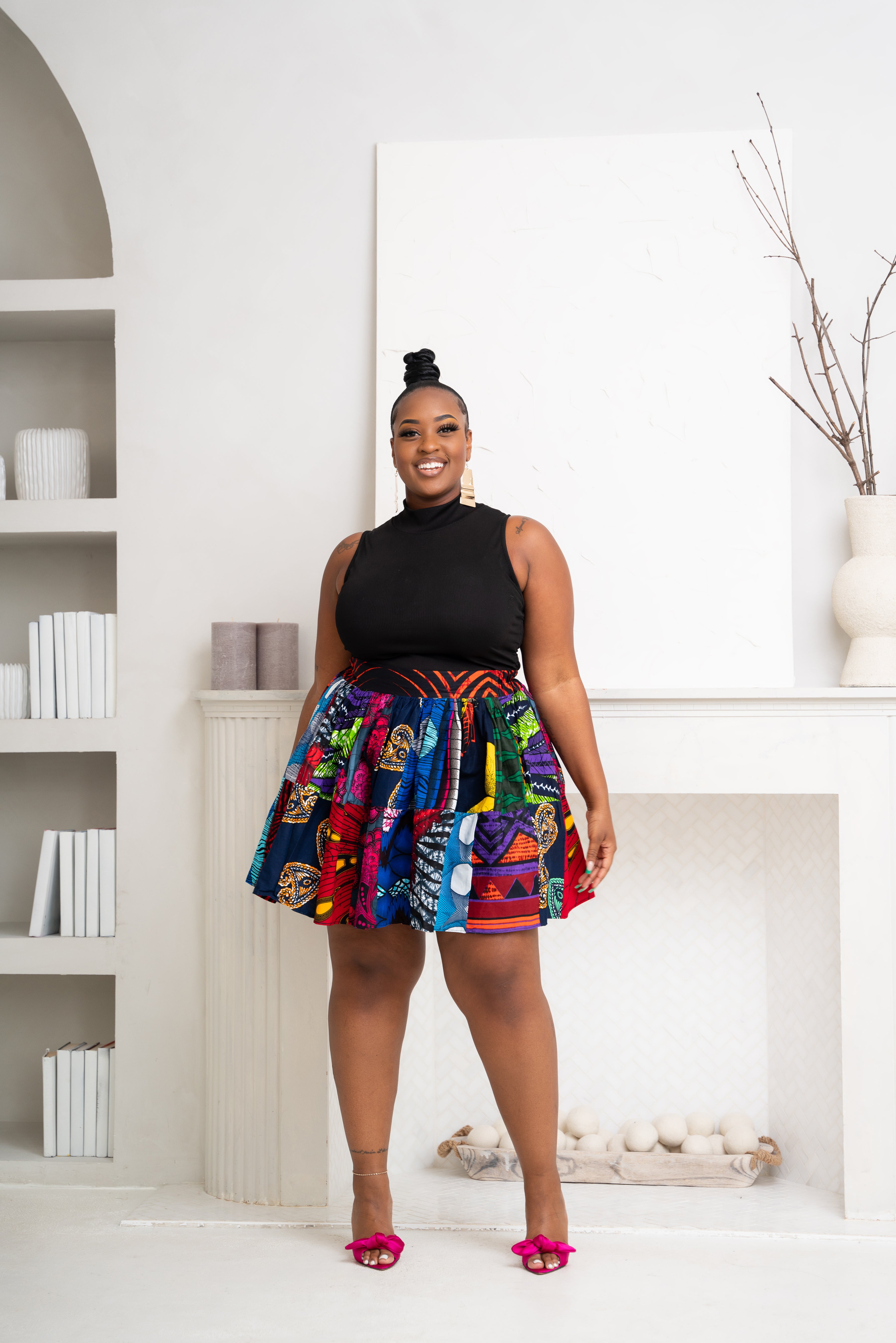 NANA PATCHWORK Mini Skirt – OFUURE